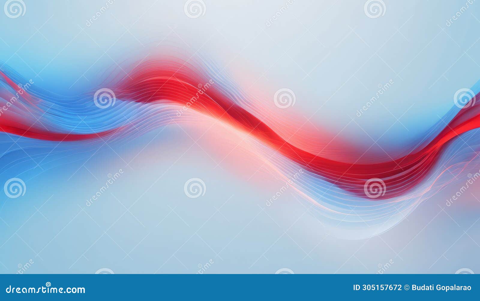 A Red and Blue Wave with a White Background Stock Illustration ...