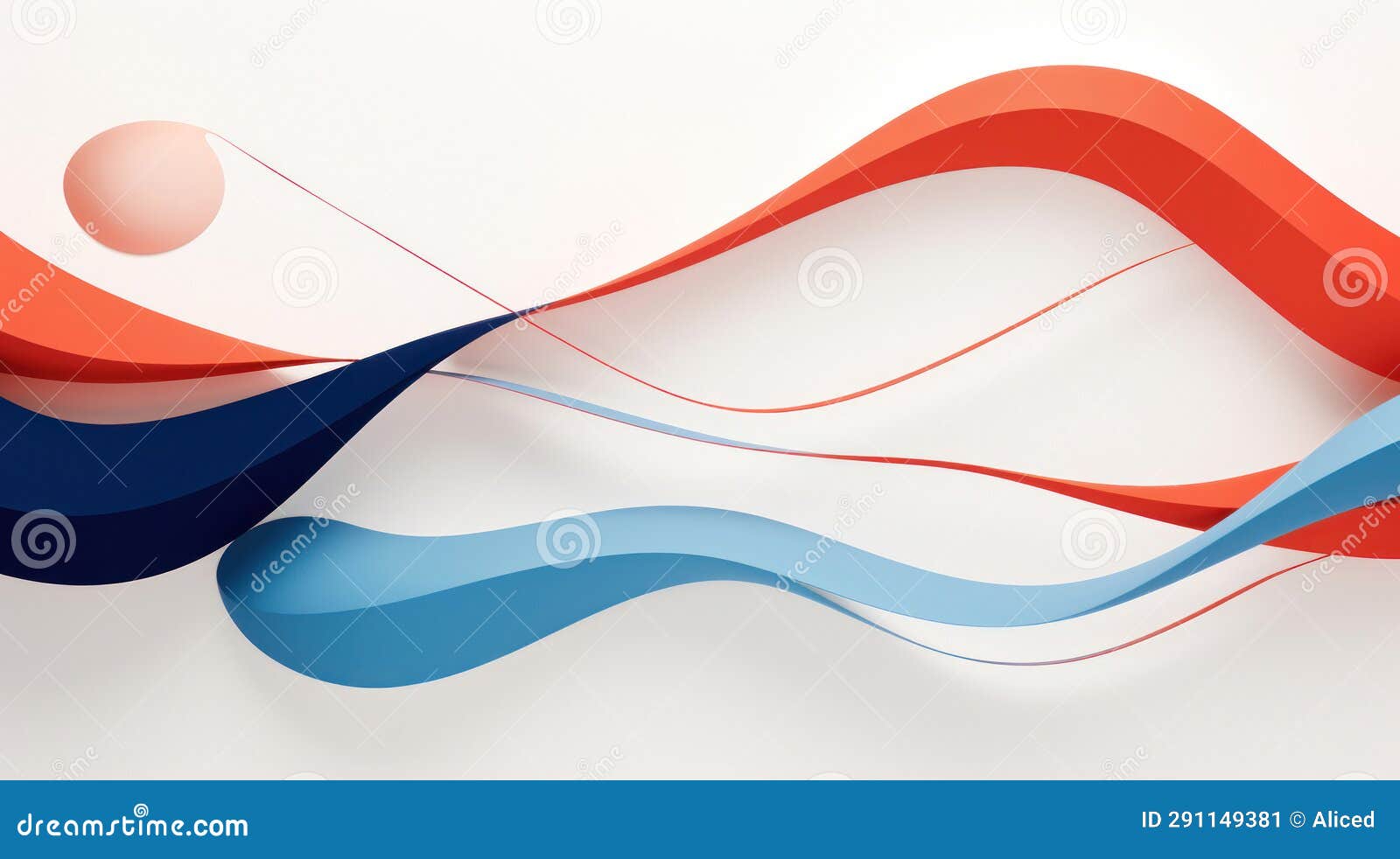 Red and Blue Wavy Lines with Text Space Stock Illustration ...
