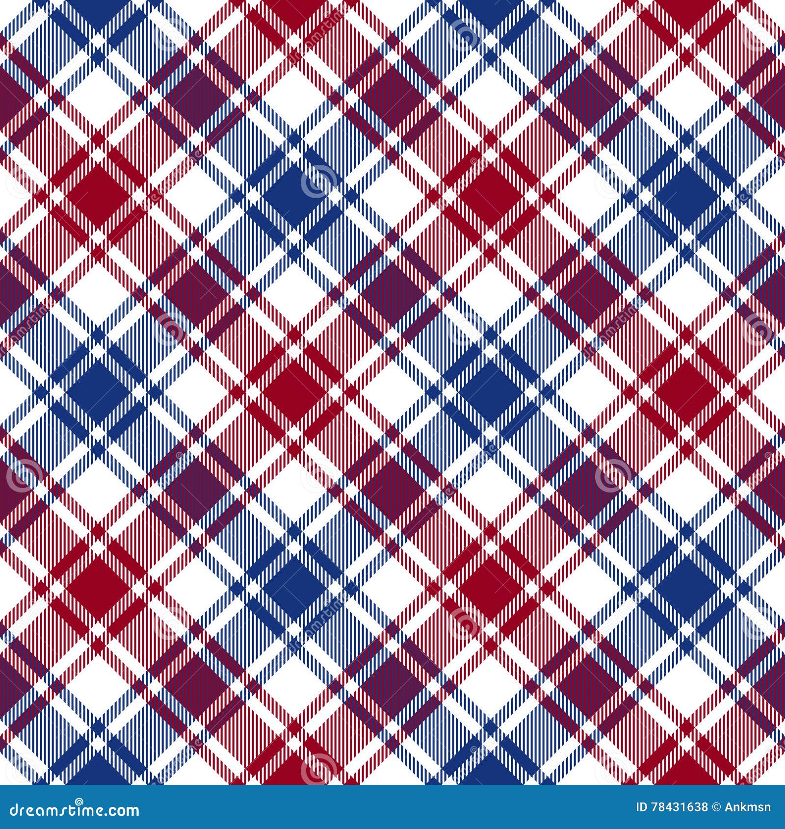 Red Blue White Diagonal Check Texture Seamless Pattern Stock Vector ...