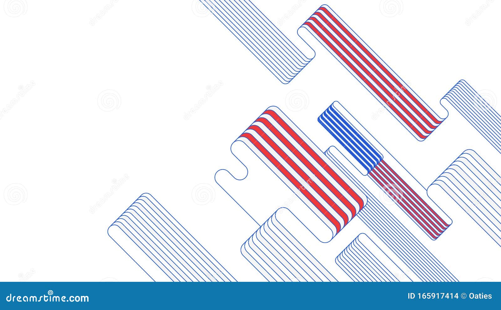 Red Blue White Stripe Abstract Background Stock Vector - Illustration ...