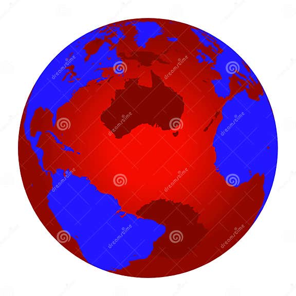 Red and blue world globe stock vector. Illustration of bussiness - 2310636