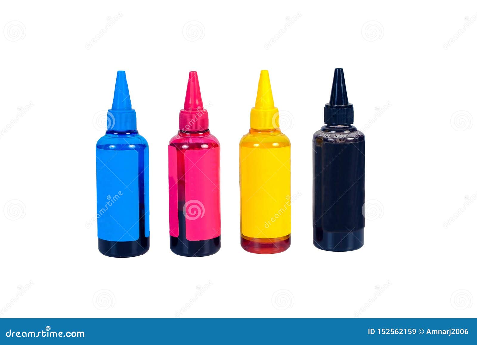 Red Blue Yellow and Black Color of Ink Jet Stock Image - Image of color ...