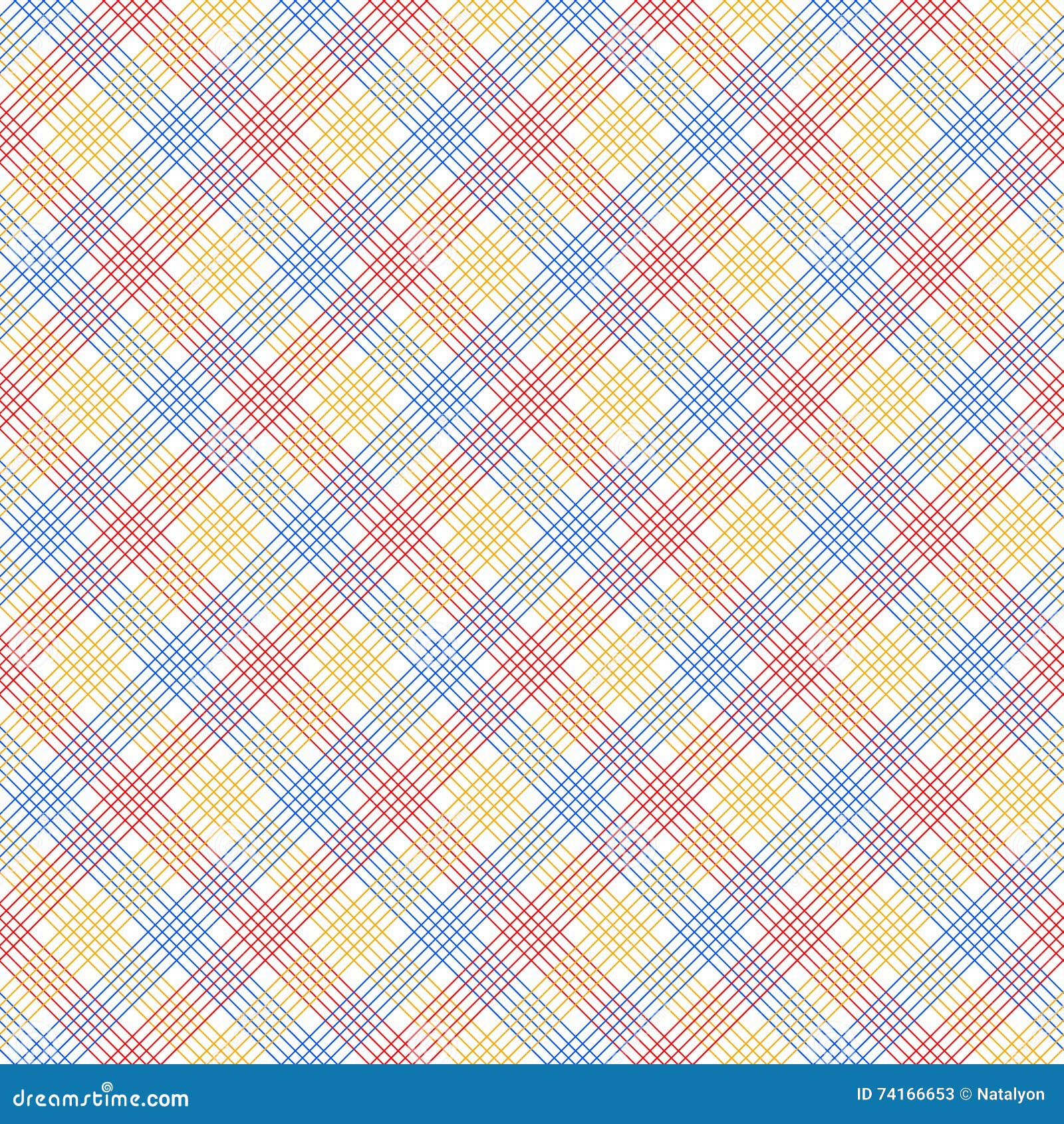 Red Blue and Yellow Checkered Colorful Seamless Pattern, Vector Stock ...