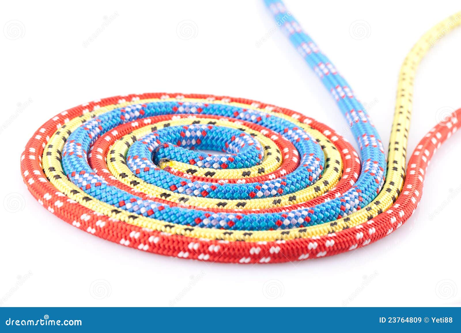 Red Blue Yellow Rope Spiral Stock Image - Image of isolated ...