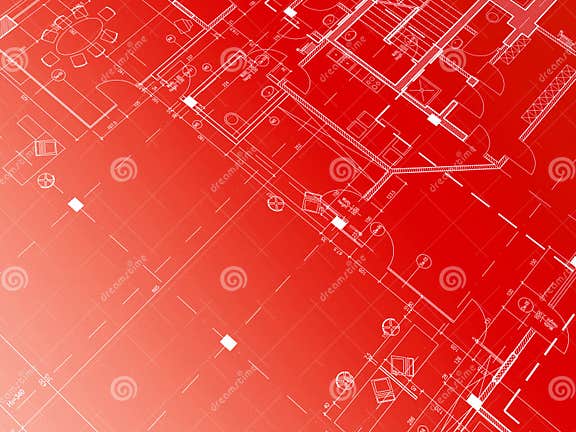 Red blueprint stock illustration. Illustration of architects - 1674369