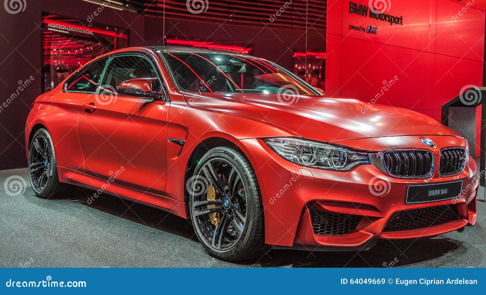 Red BMW M4 editorial stock image. Image of brake, event - 64049669