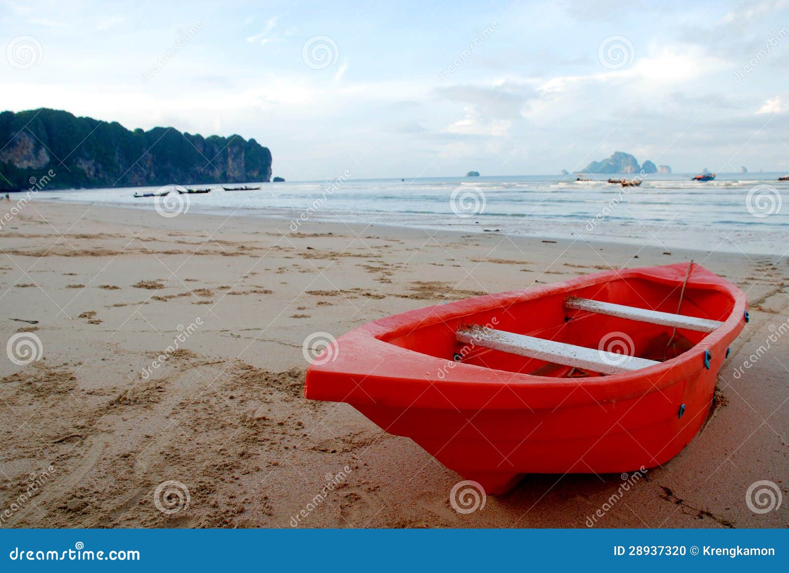 Red Boat stock photo. Image of scape, reflections, boat - 28937320