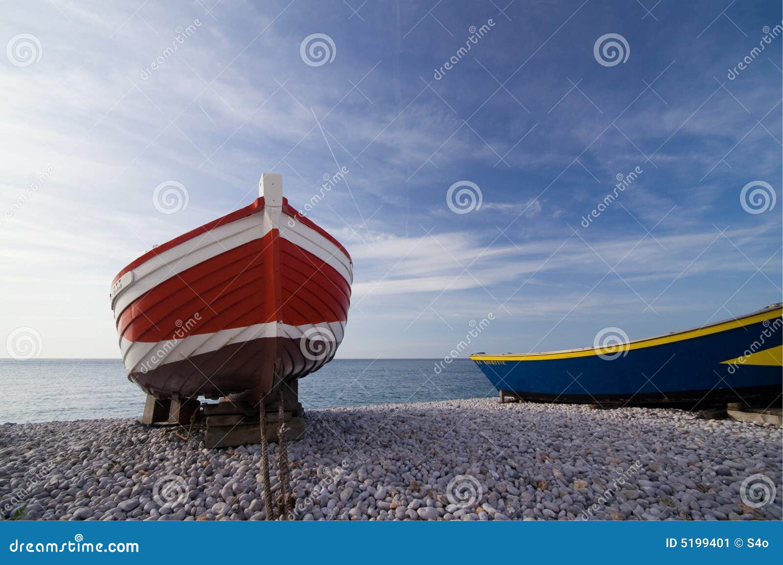 Red boat stock image. Image of shingle, summer, boat, angle - 5199401