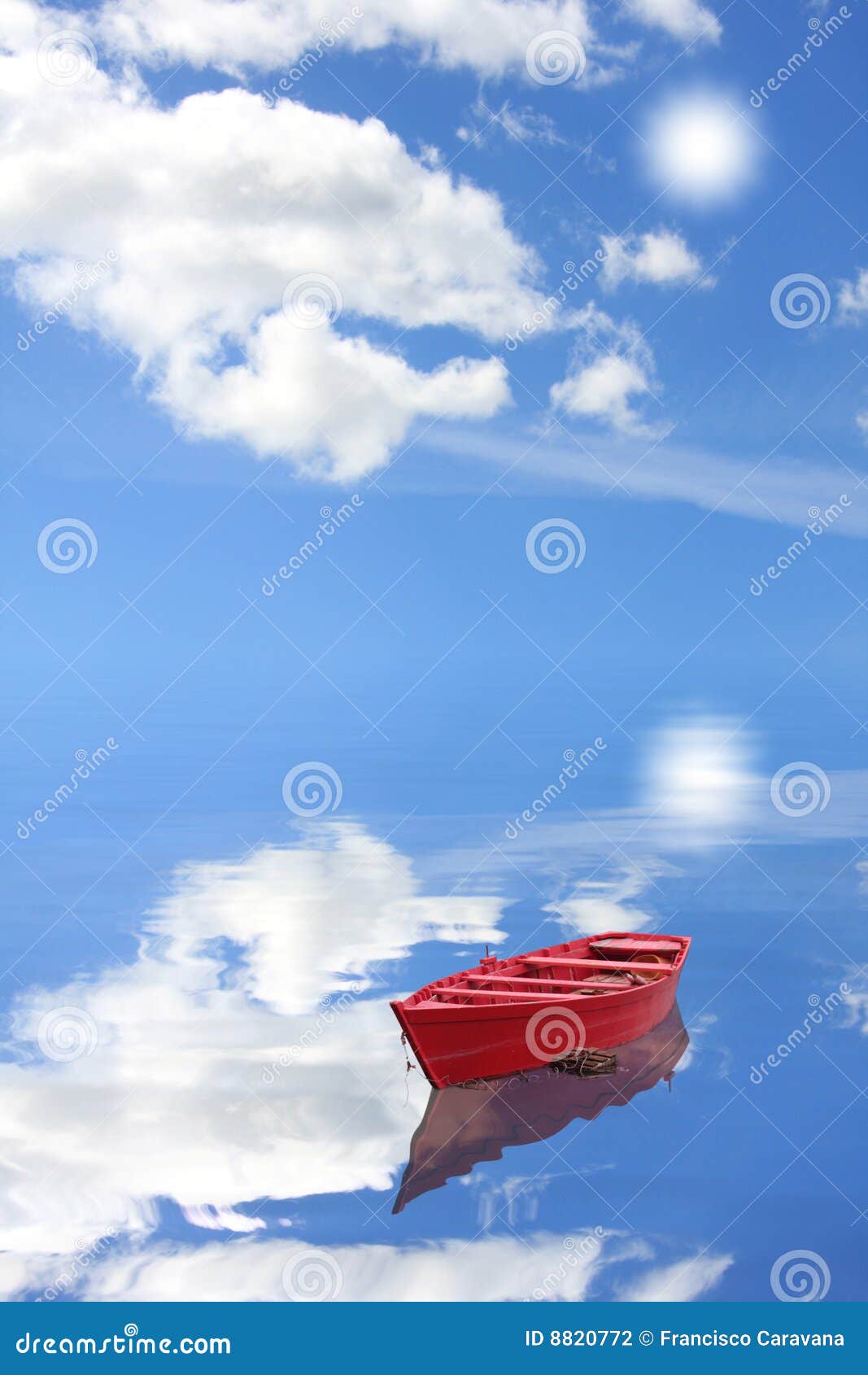 Red boat stock photo. Image of cloudy, beautiful, spiritual - 8820772
