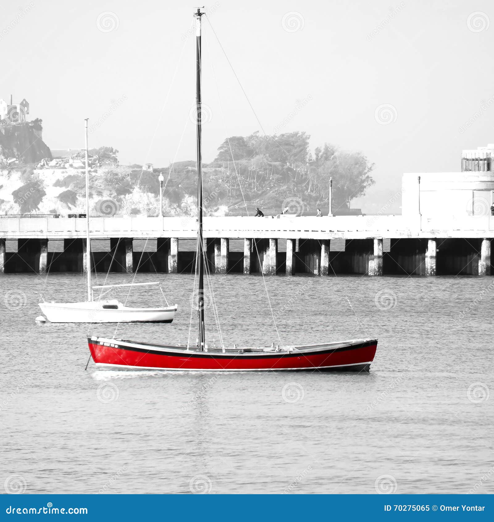 Red Boat Black and White stock image. Image of white - 70275065