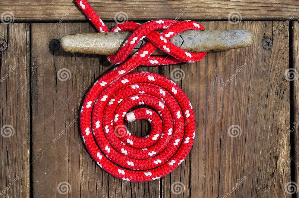 Red Boat Rope stock photo. Image of recreation, spiral - 9740344