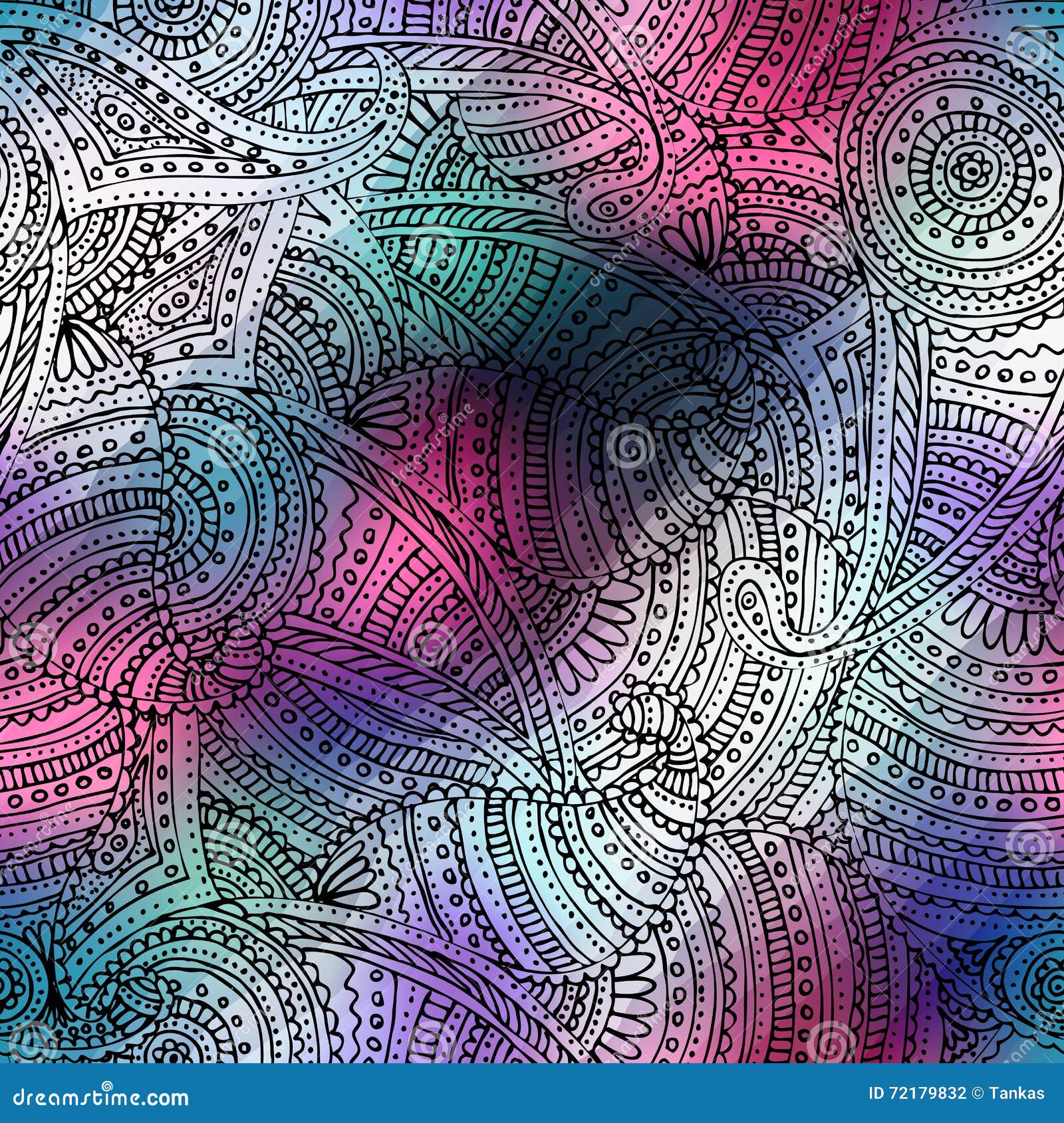 Red boho pattern stock vector. Illustration of handmade - 72179832