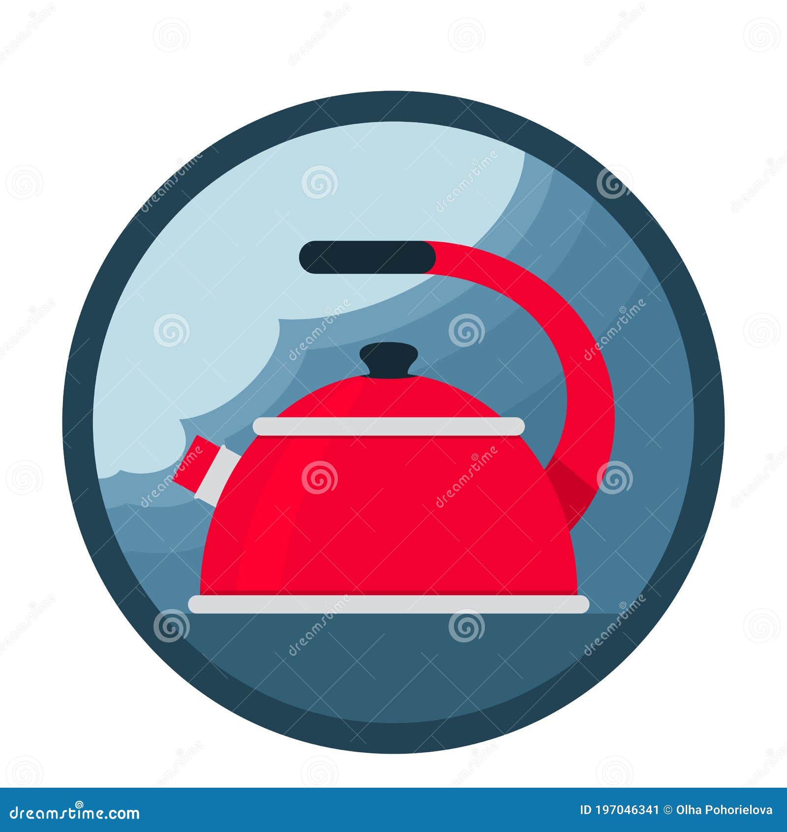 Kettle And Steam Cartoon Illustration | CartoonDealer.com #37614833