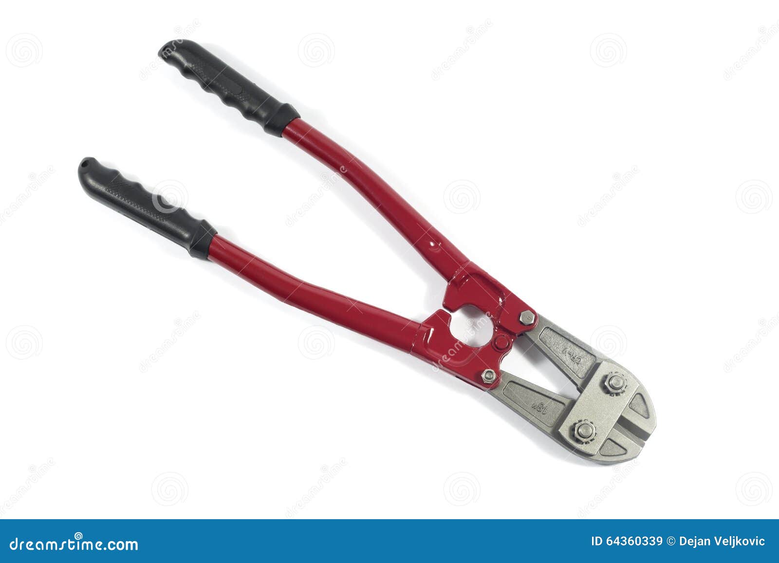Red Bolt Cutter Isolated on White Background Stock Image - Image of ...