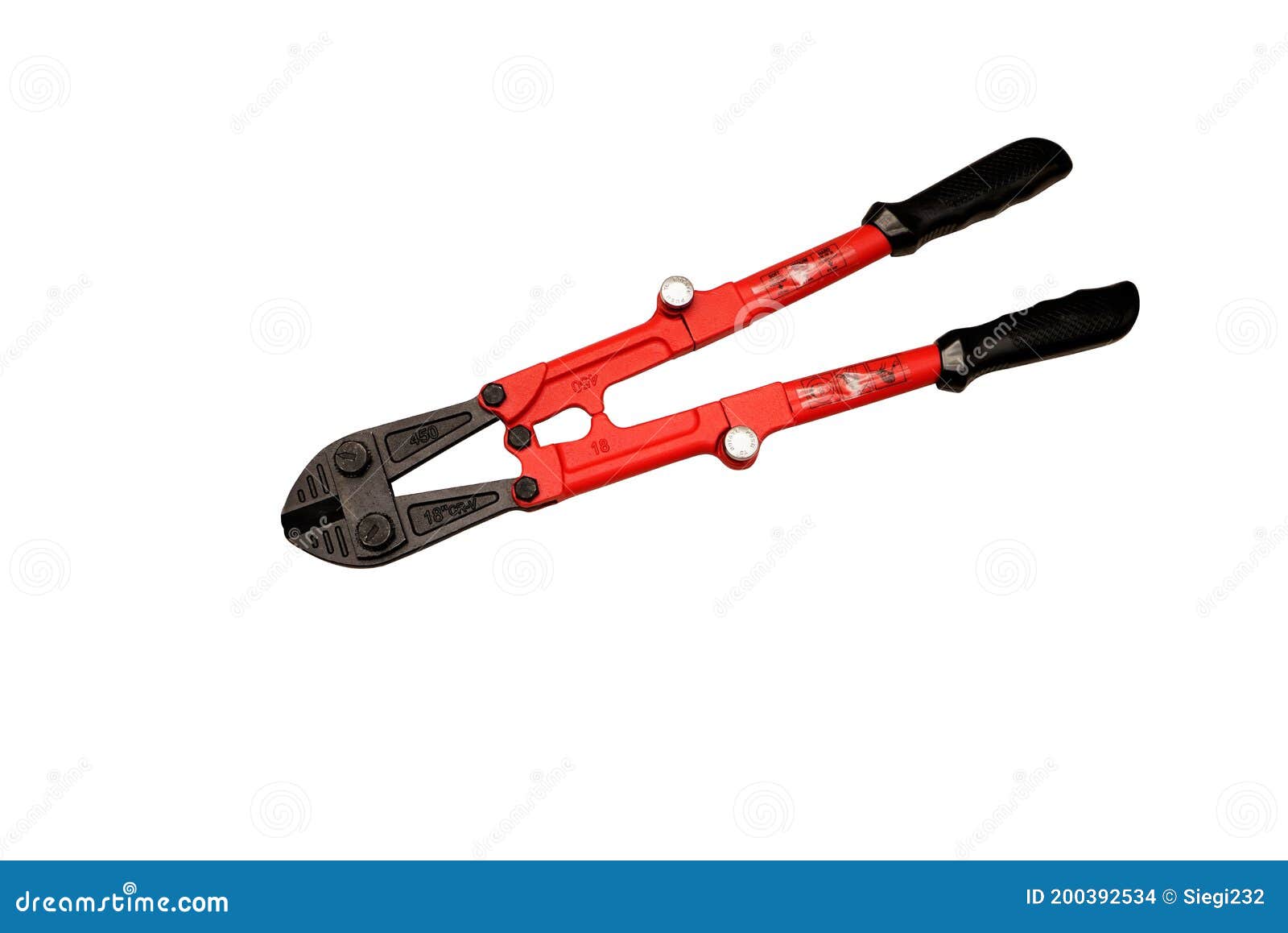 Red bolt cutters stock photo. Image of engineers, industries - 200392534