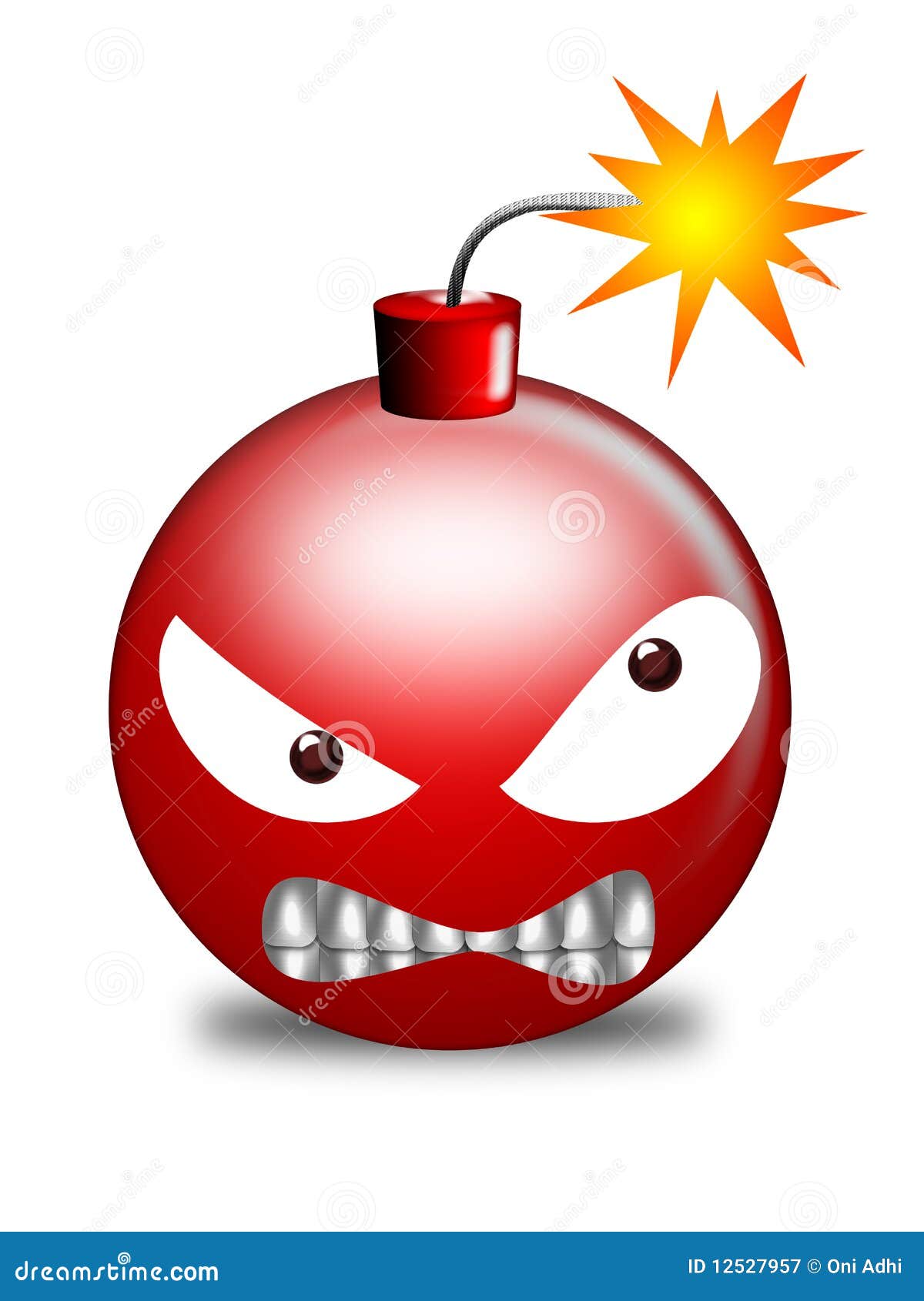 Red bomb stock illustration. Illustration of gloom, doom - 12527957