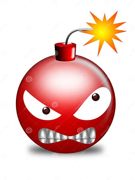 Red bomb stock illustration. Illustration of gloom, doom - 12527957
