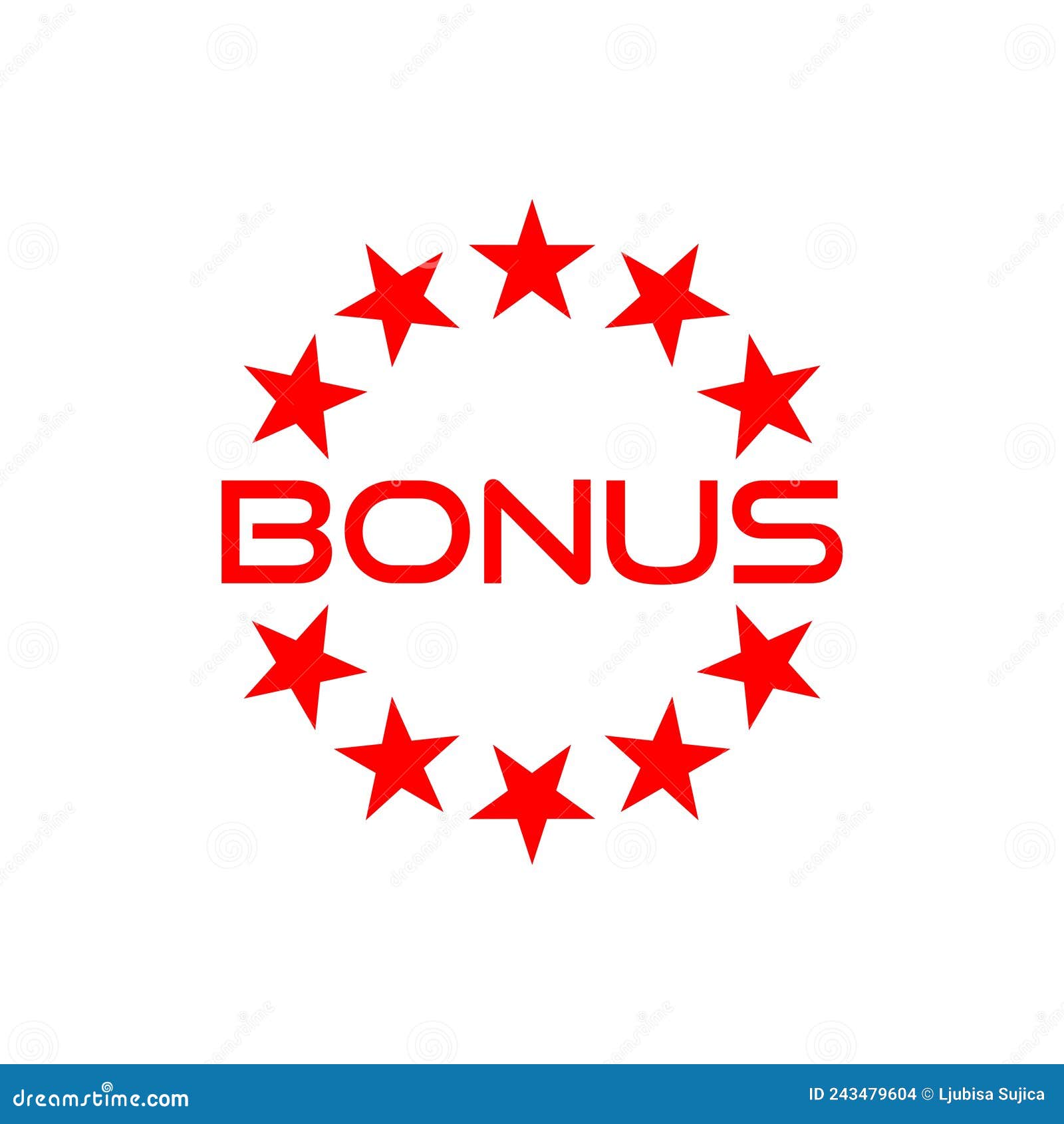 Red Bonus Sign Icon Isolated on White Background Stock Vector ...