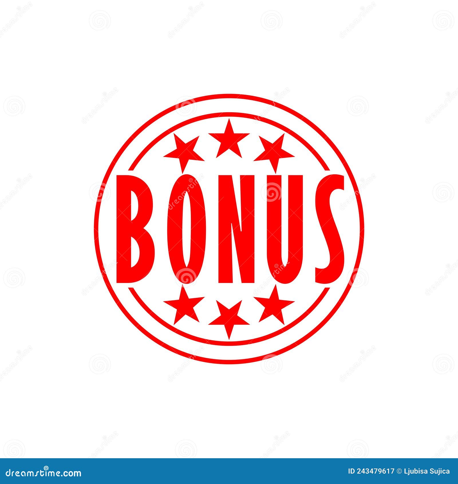 Red Bonus Sign Icon Isolated on White Background Stock Vector ...