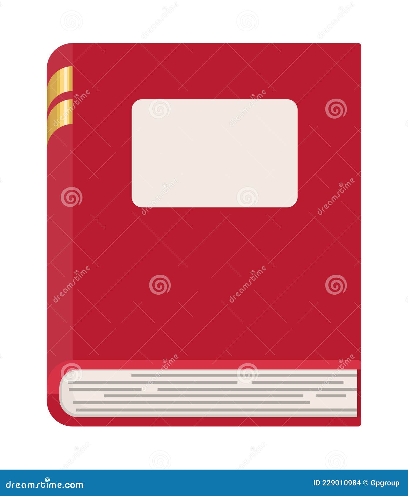 Red book design stock vector. Illustration of mockup - 229010984