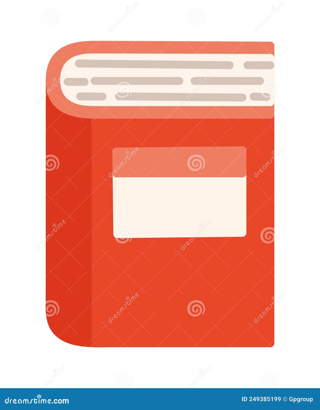 Red book design stock vector. Illustration of list, paper - 249385199
