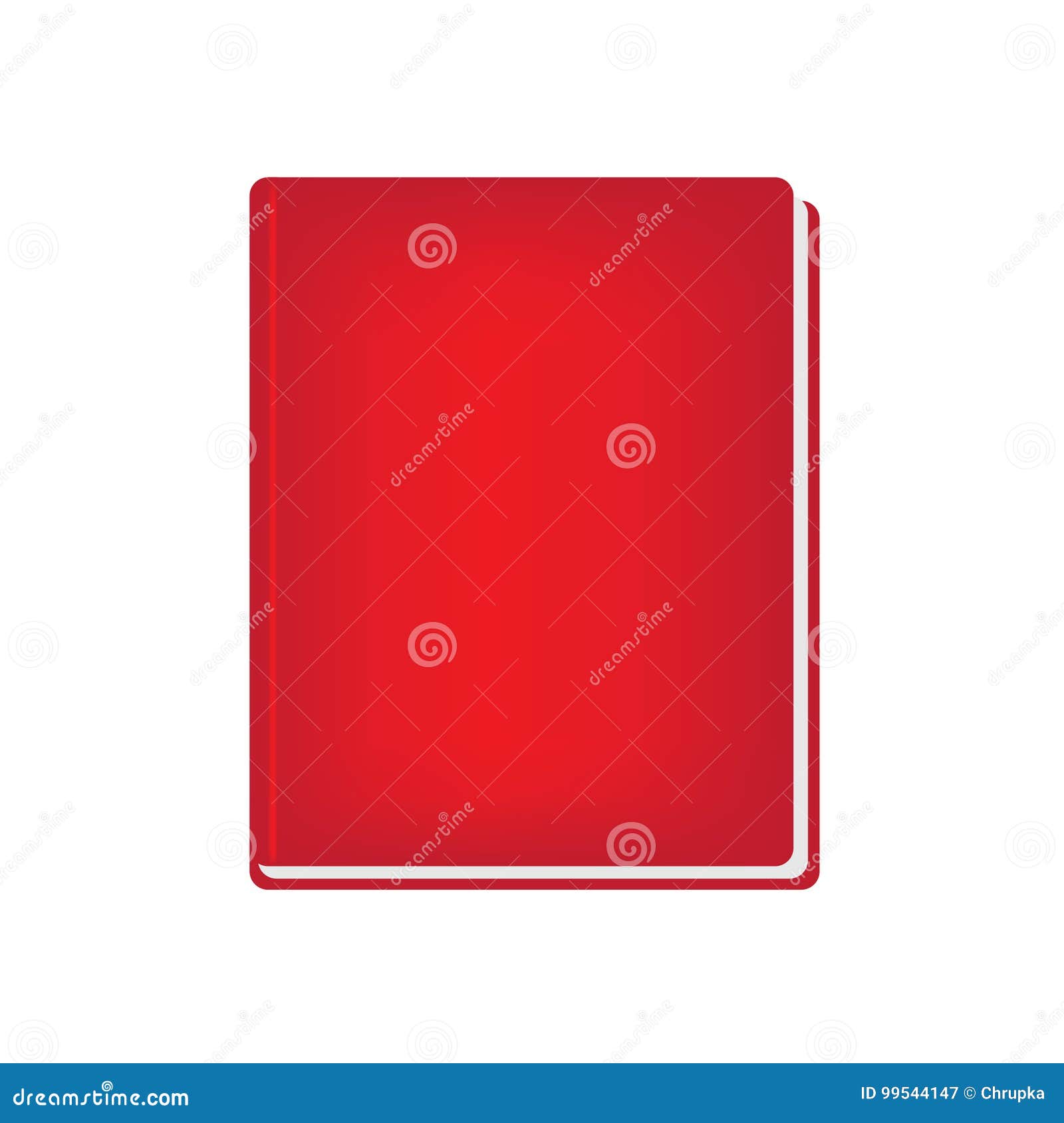 Red book icon stock vector. Illustration of college, sheet - 99544147