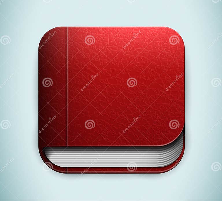Red Book Icon. Vector Illustration Stock Vector - Illustration of page ...