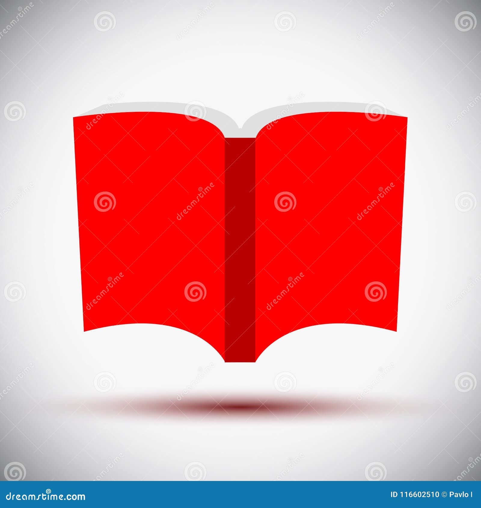 Red book icon - vector stock vector. Illustration of literature - 116602510