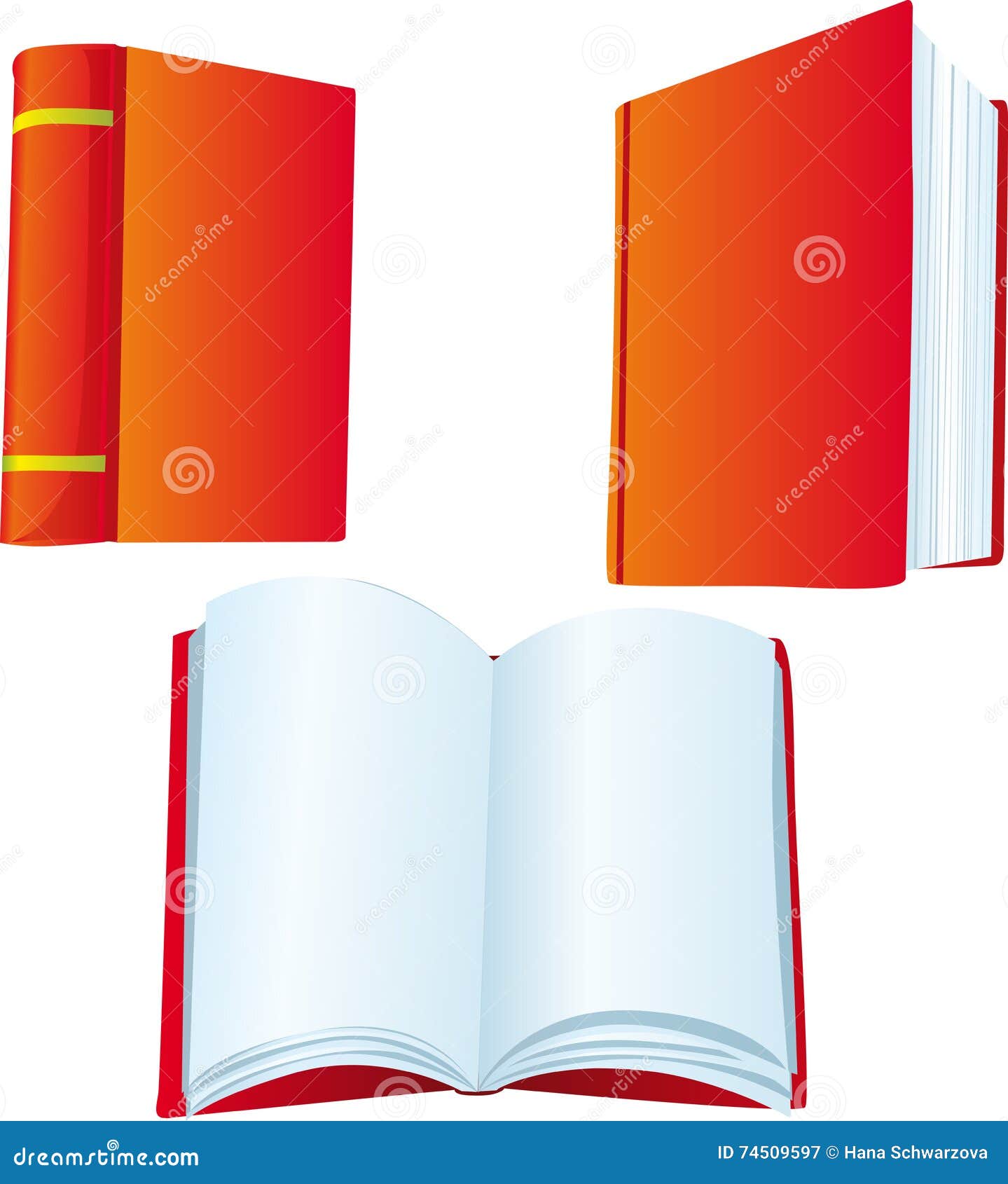 Red Book Illustration Vector Isolated on White Stock Vector ...