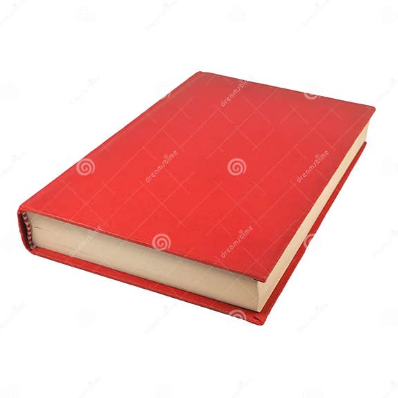 Red Book Isolated Over White Stock Photo - Image of background, reading ...