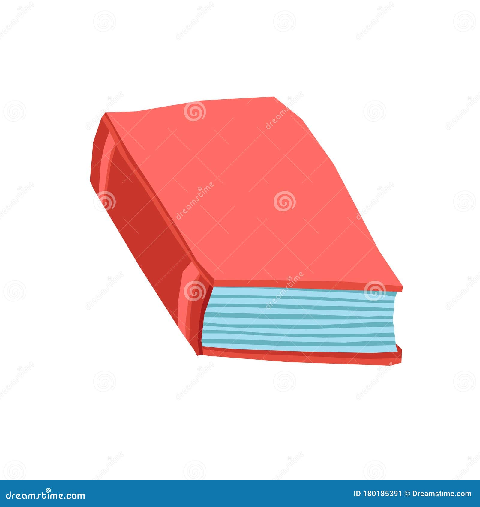 Red Book Isolated. Vector Illustration Stock Vector - Illustration of ...