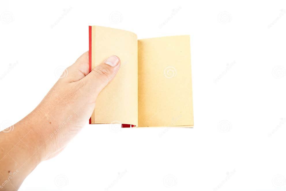 Red book open with hand stock photo. Image of reading - 20969018