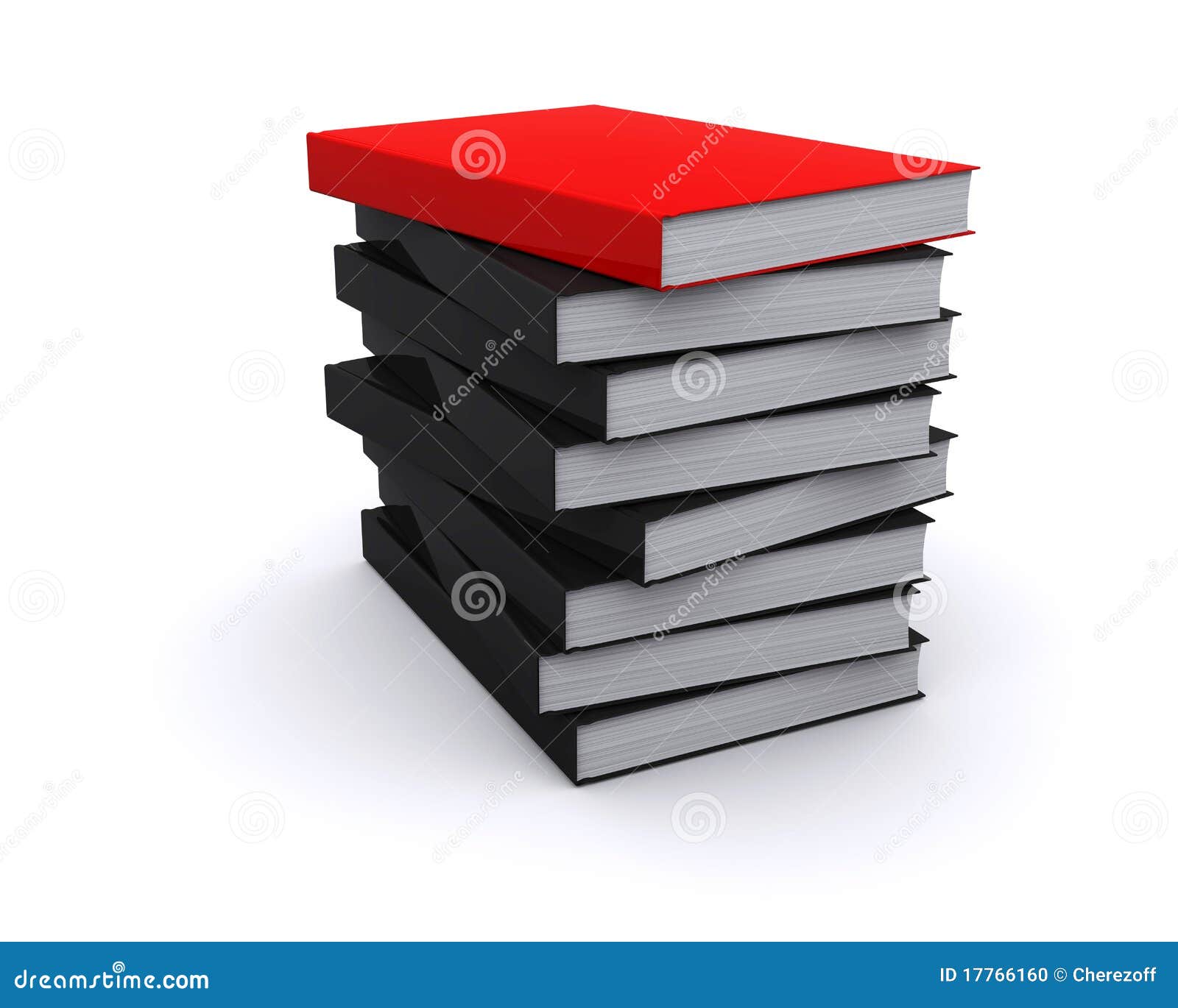 Red Book on the Pile of Lack Books Stock Illustration - Illustration of ...