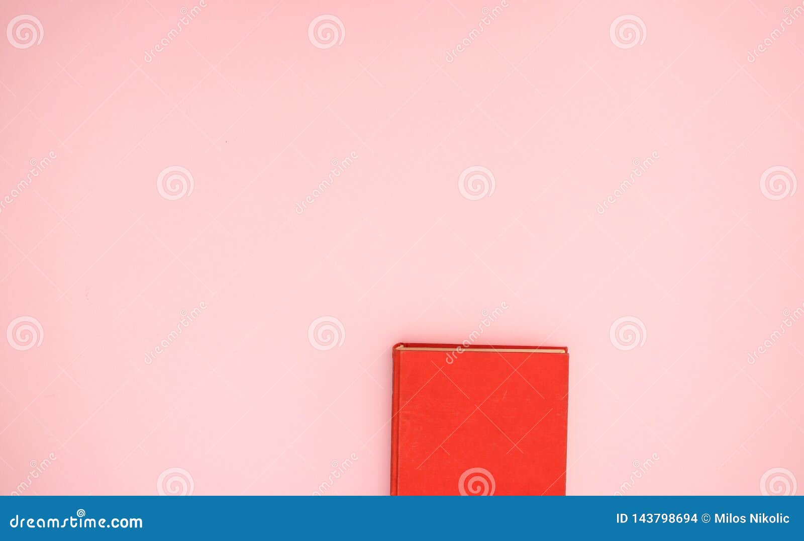 Red Book on Pink Background Stock Photo - Image of school, gift: 143798694