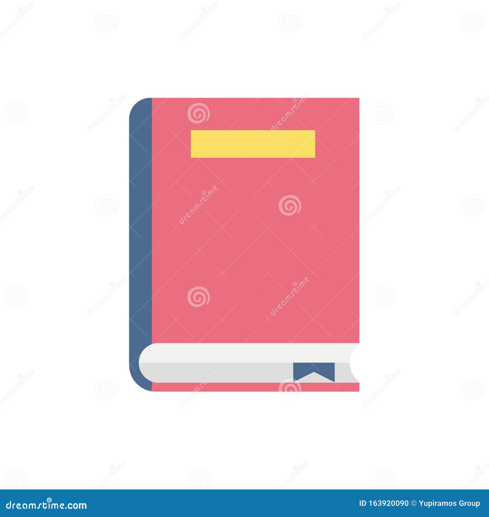 Red Book School Education Learning Flat Style Stock Vector ...