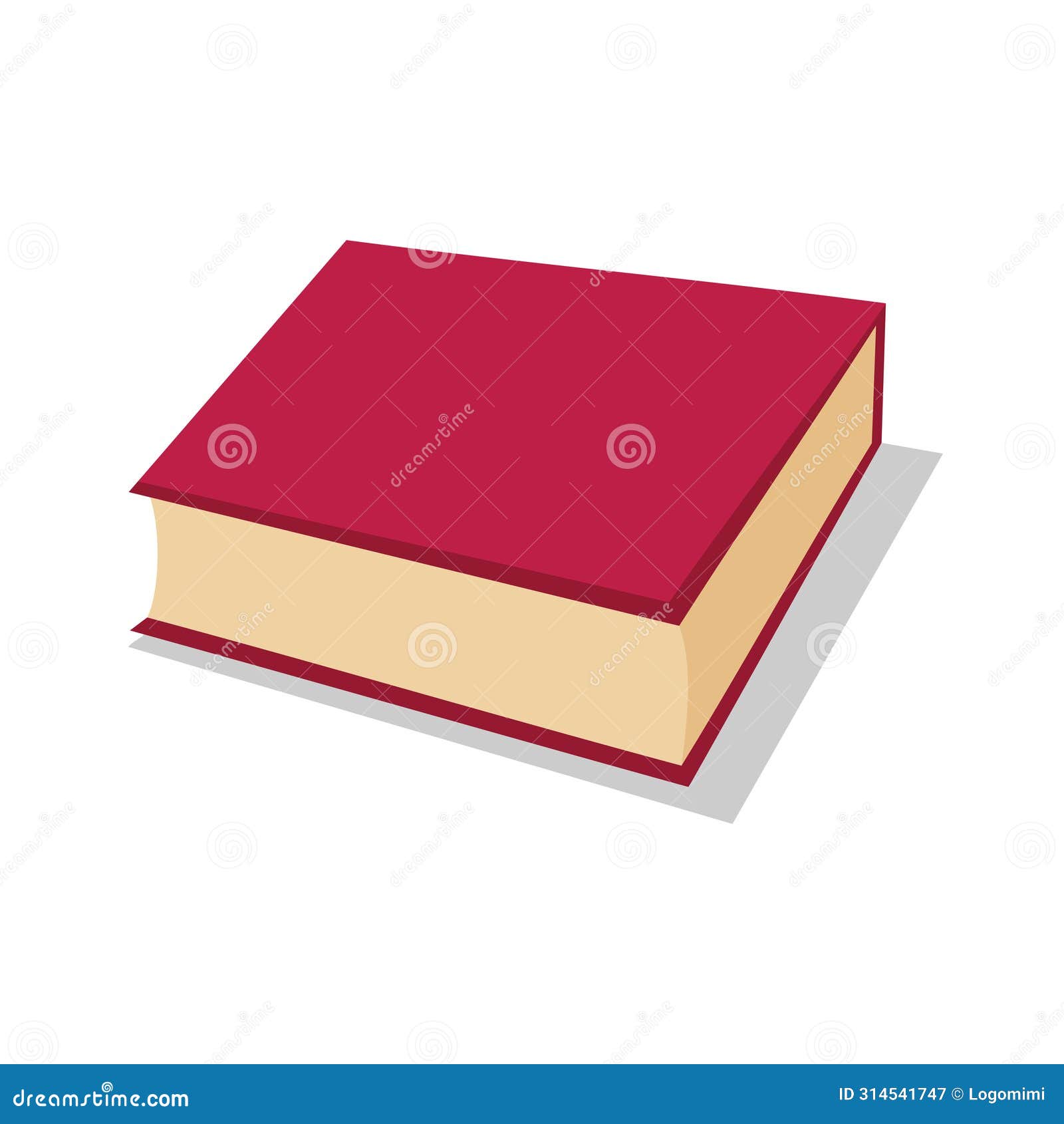 Red Book Vector Illustration, Encyclopedia Flat Icon, Textbook Image ...