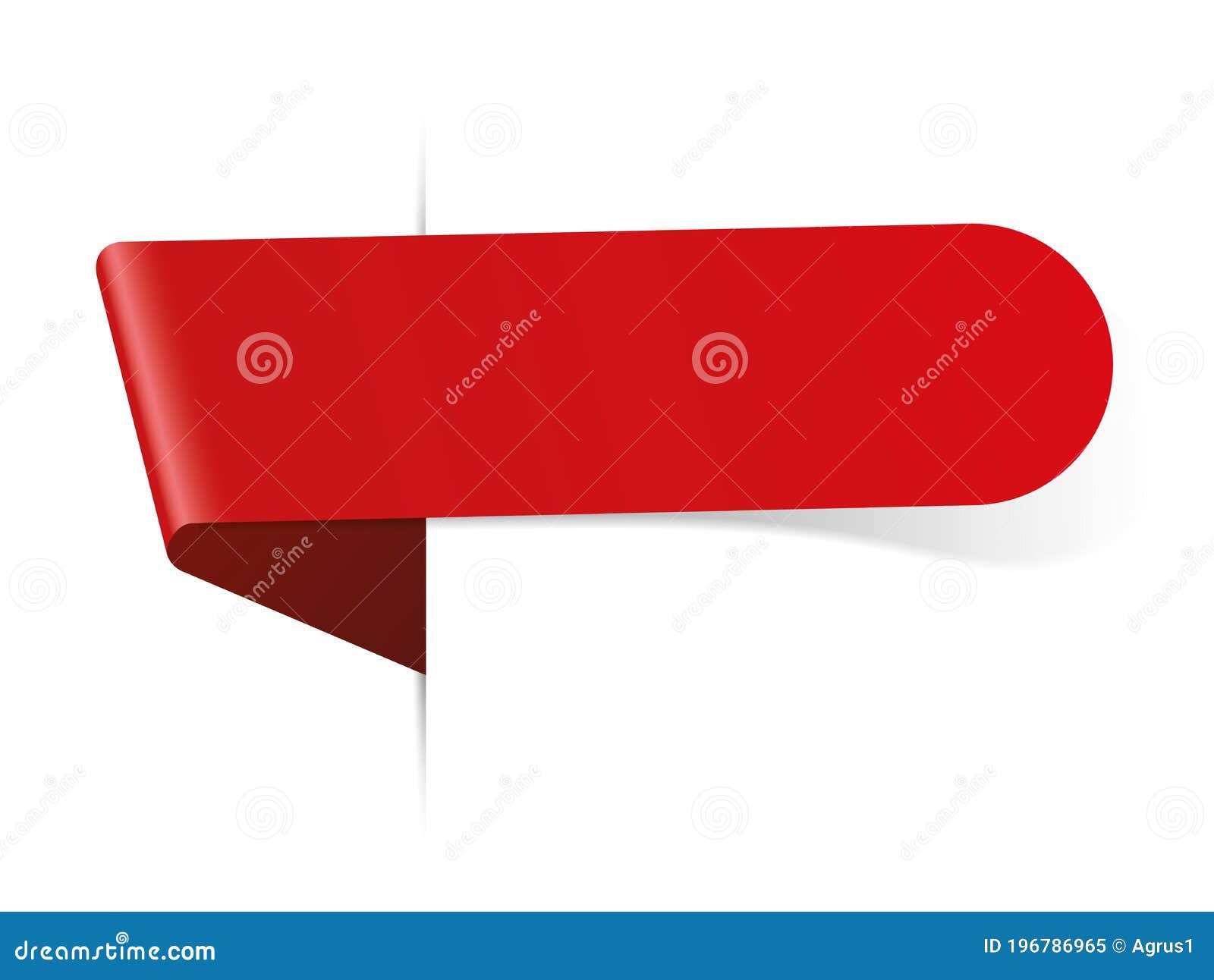 Red Bookmark Banner for Any Text on White Background Stock Vector ...