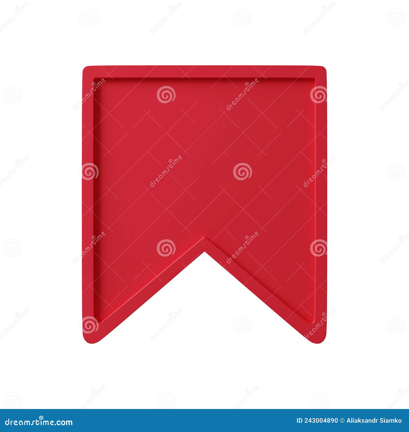 Red Bookmark Icon. 3d Render Illustration Stock Illustration ...