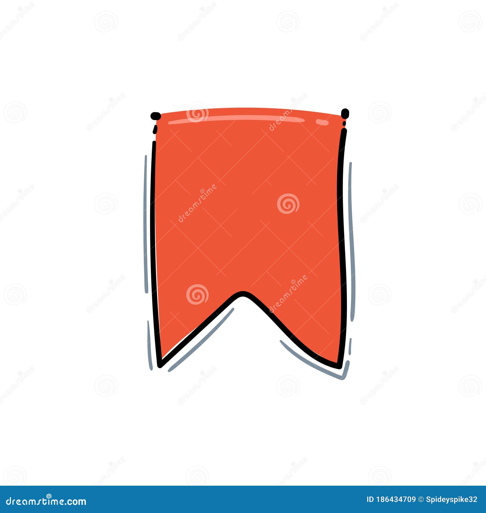 The Red Bookmark. Isolated Vector Illustration Stock Vector ...