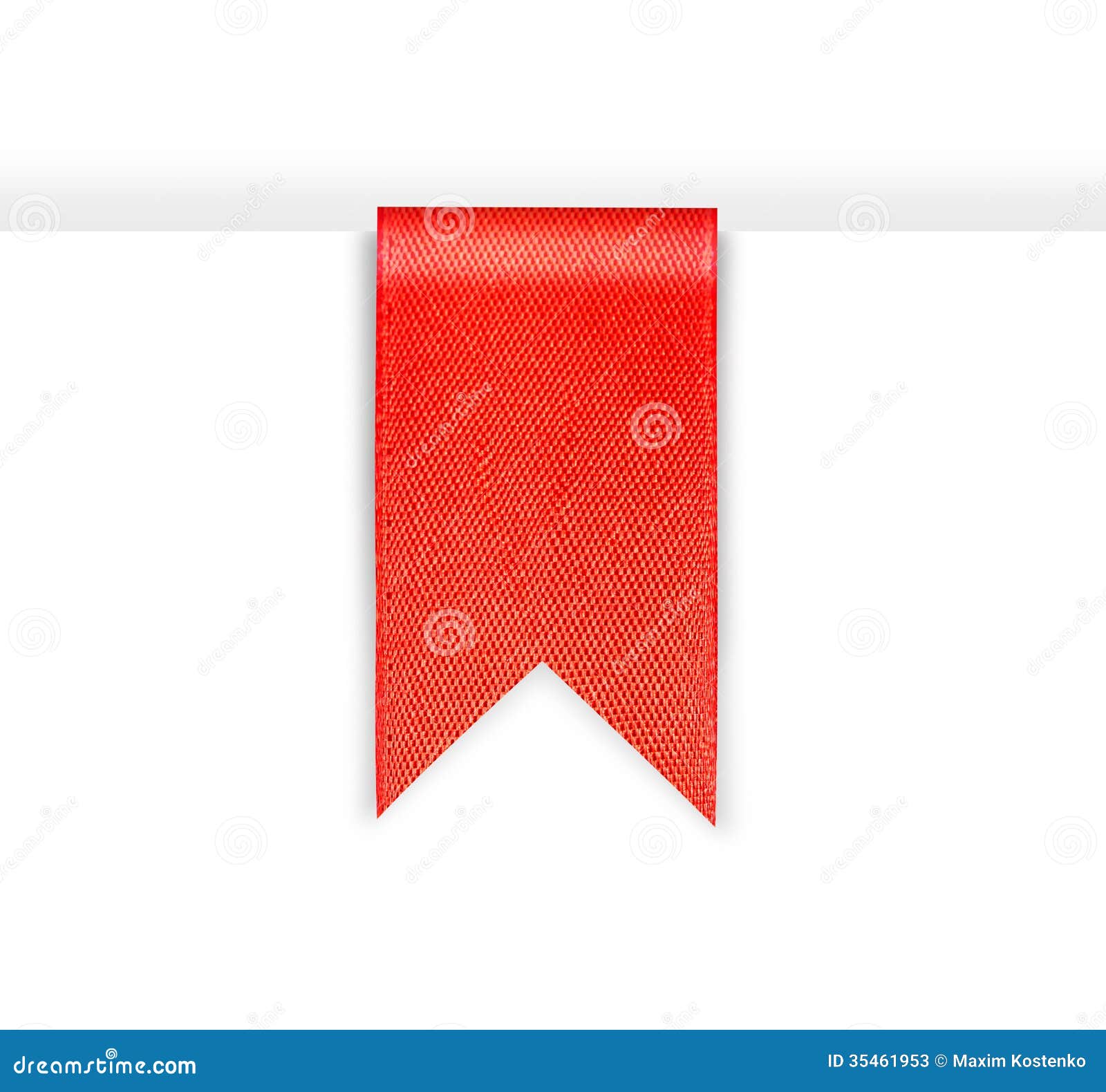 Red bookmark ribbon stock image. Image of template, note - 35461953