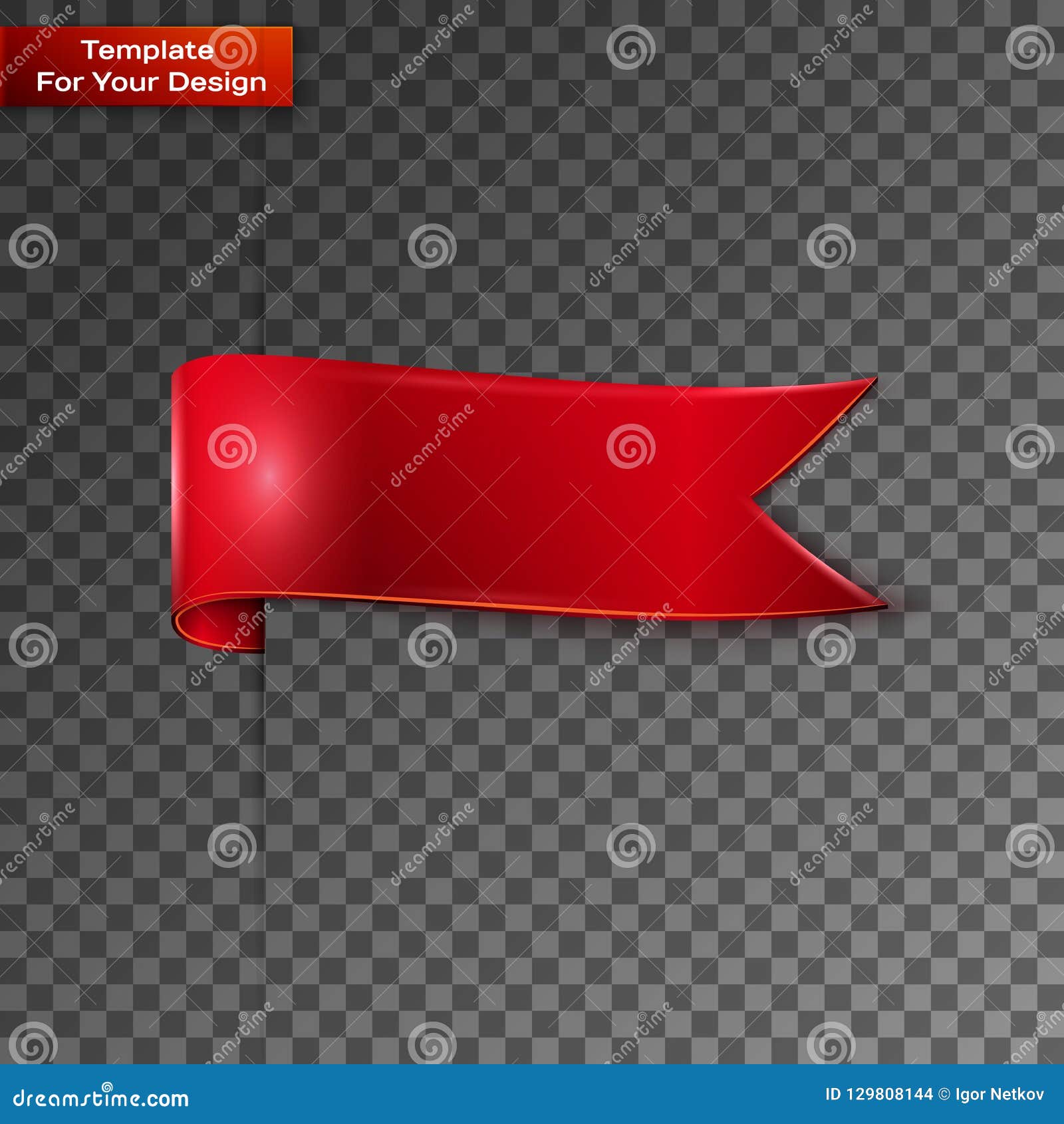 Red Bookmarks Isolated on Transparent Stock Vector - Illustration of ...