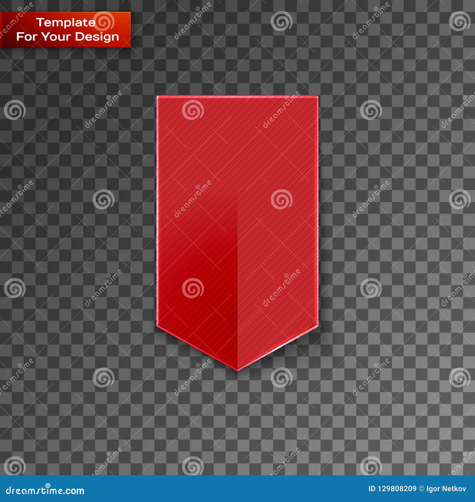 Red Bookmarks Isolated on Transparent Stock Vector - Illustration of ...