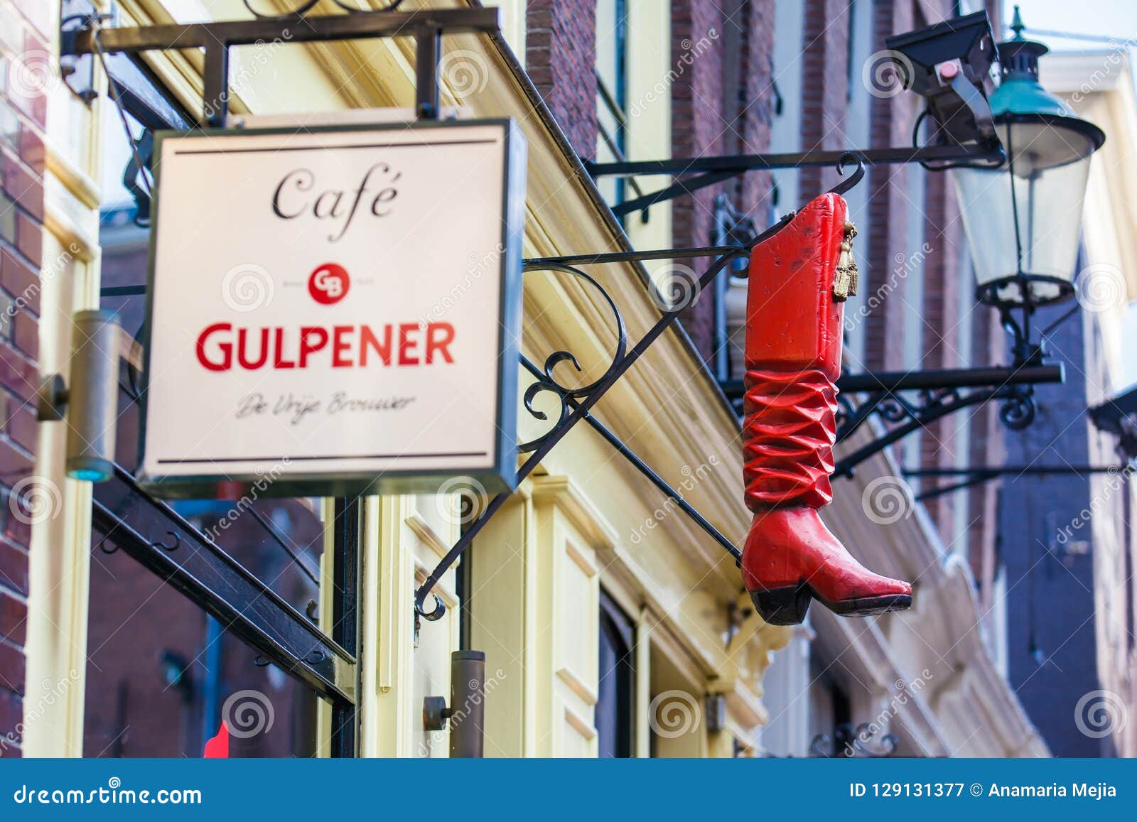 The Red Boot Bar Located at the Red Light District in Amsterdam ...