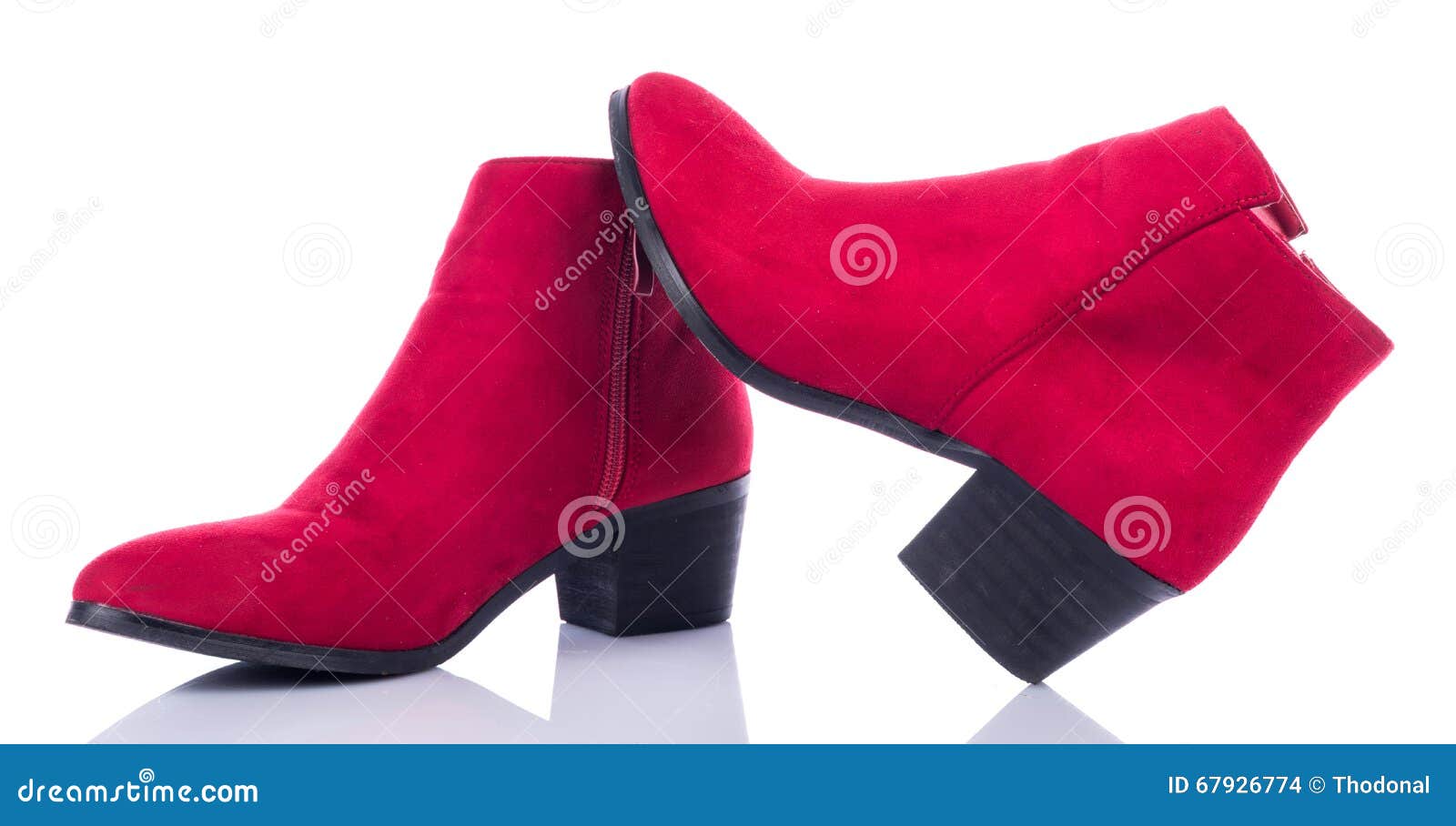 Red booties stock photo. Image of clothes, shoes, stylish - 67926774
