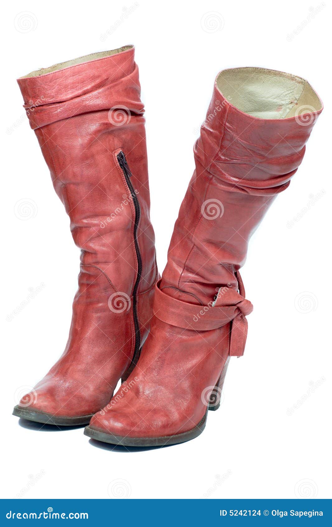 Red boots stock photo. Image of isolated, heels, high - 5242124