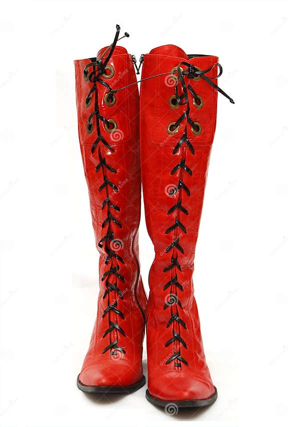 Red boots stock photo. Image of stylish, patent, fashion - 7455628