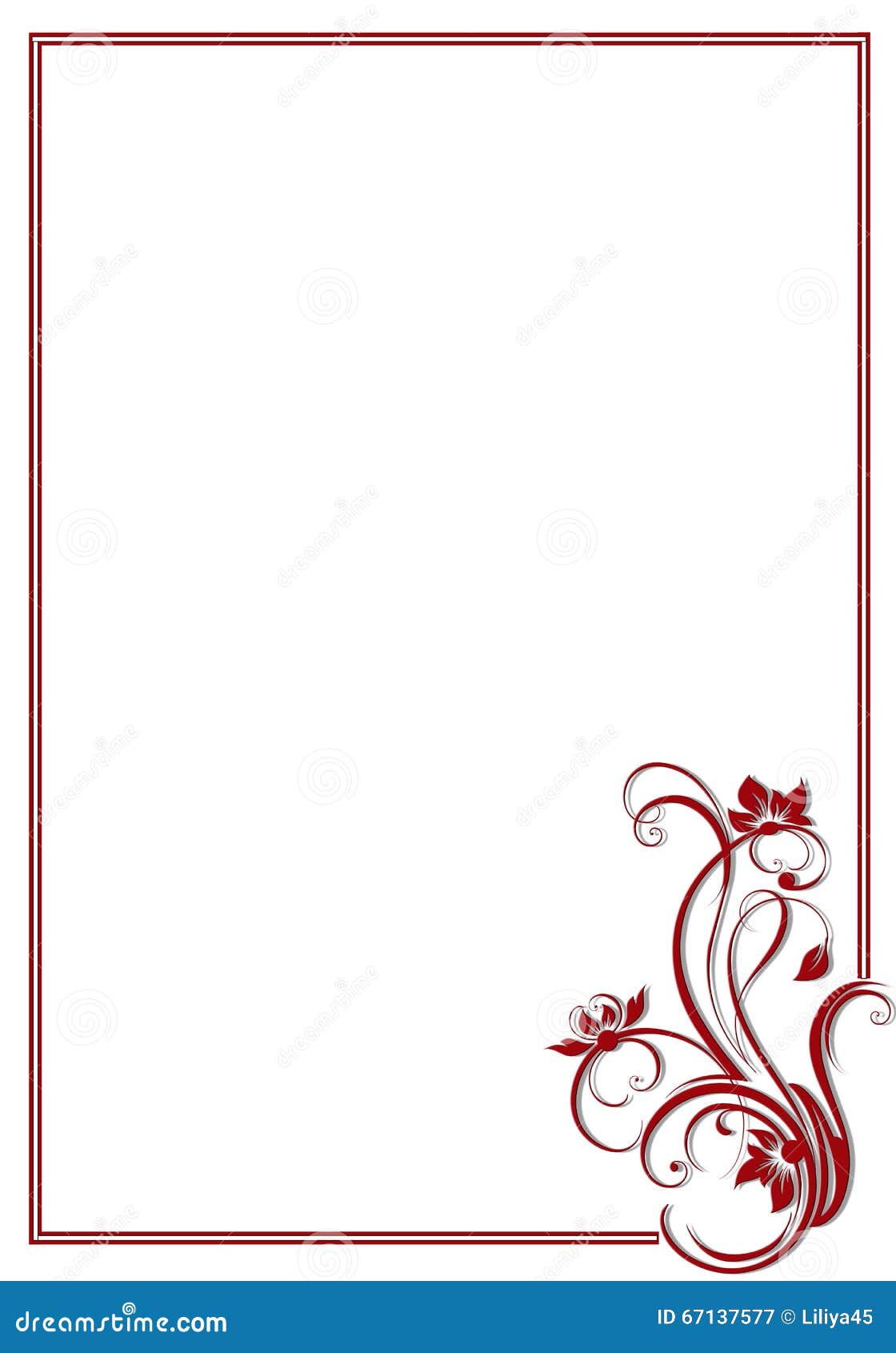 Red Flower Borders And Frames