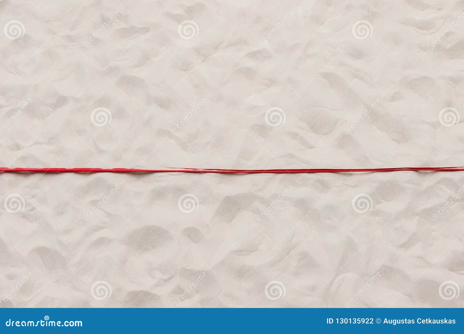 Red Border Line in Beach Volleyball. Sand Textured Stock Photo - Image ...
