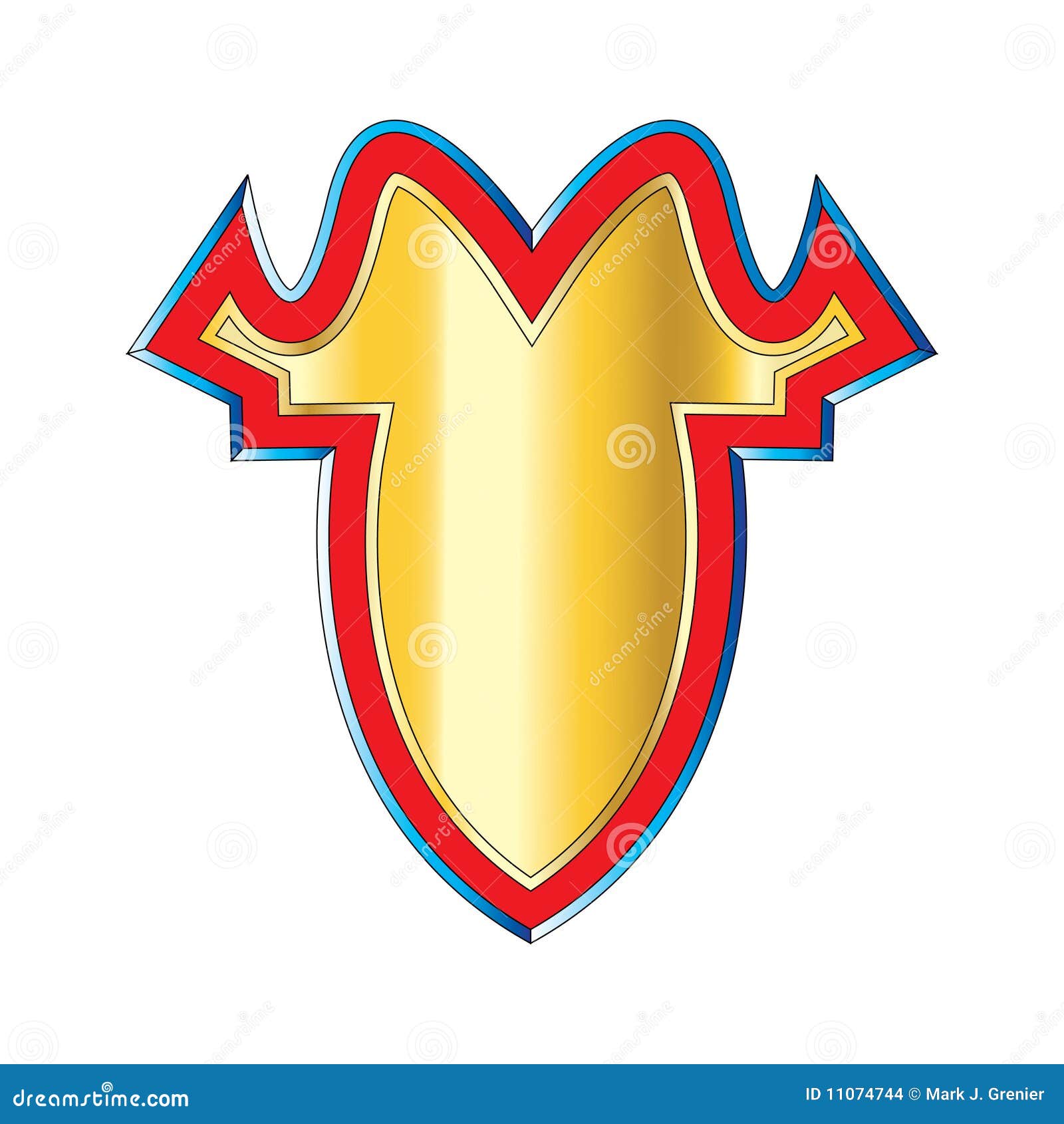 Red Border Shield stock vector. Illustration of shield - 11074744