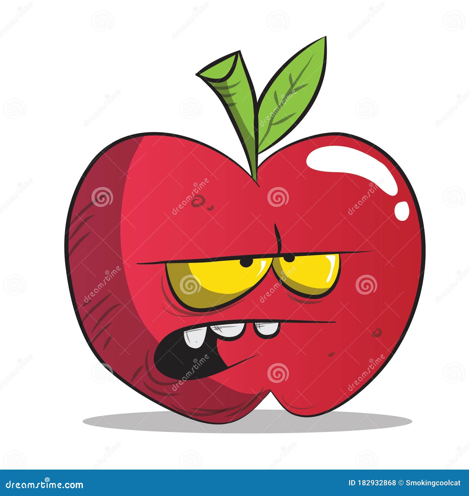 Red Bored Apple Having an Argument Stock Vector - Illustration of ...